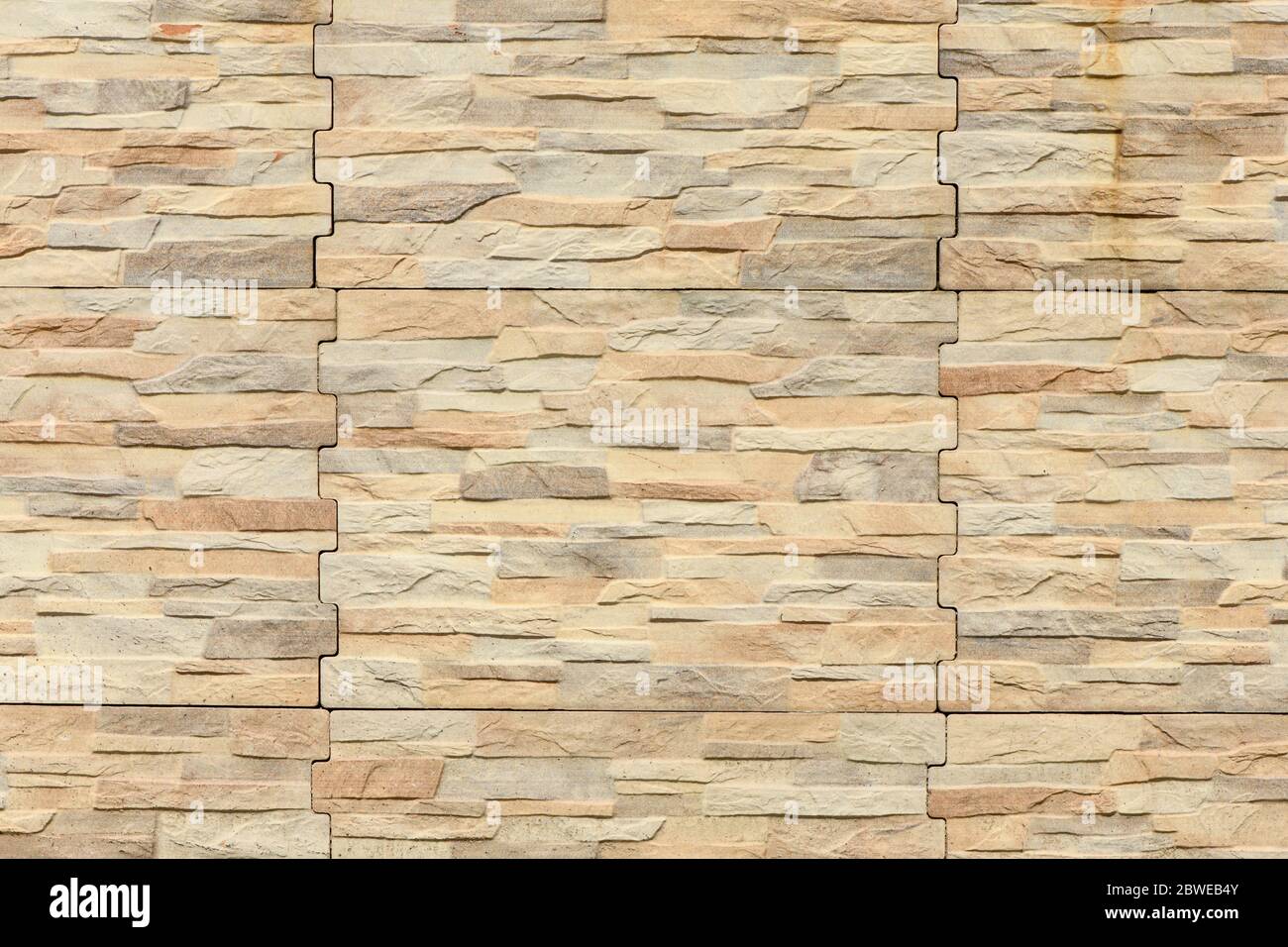 Abstract beige brown slate pattern stone block wall texture. High ...