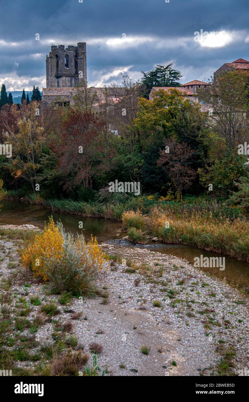 Abbey of Lagrasse, one of the Les Plus Beaux Villages de France, Aude ...