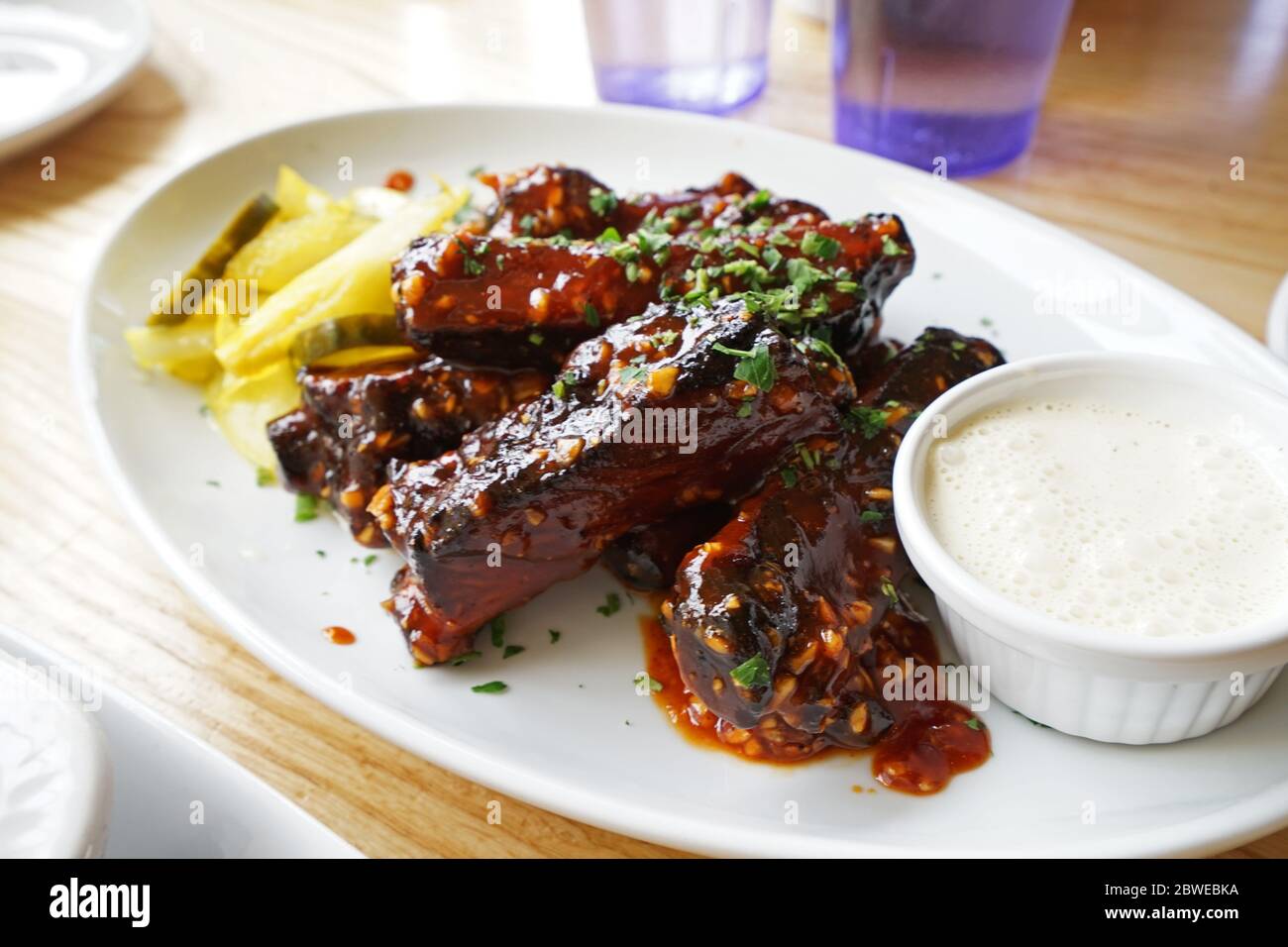 Close up barbecue pork cut ribs Stock Photo - Alamy