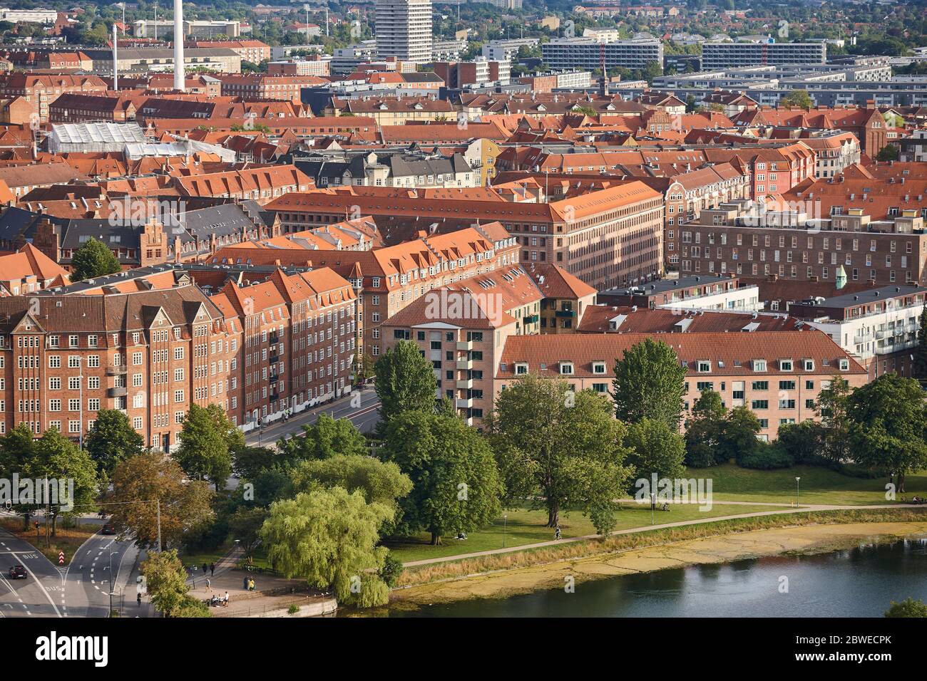 Copenhague cityscape with traditional buildings. Denmark capital ...