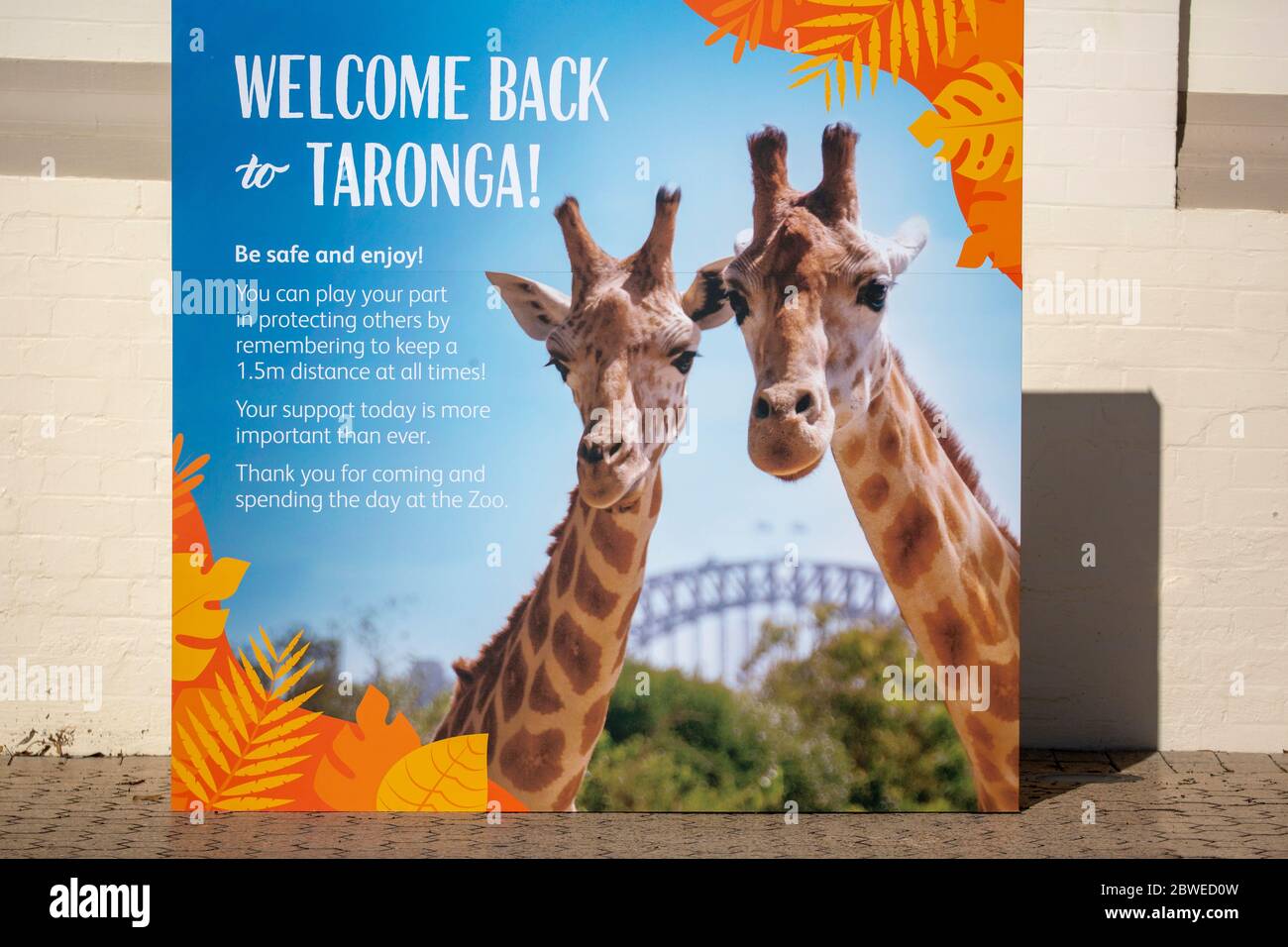 Welcome Back to Taronga post Covid 19/corona virus Stock Photo - Alamy