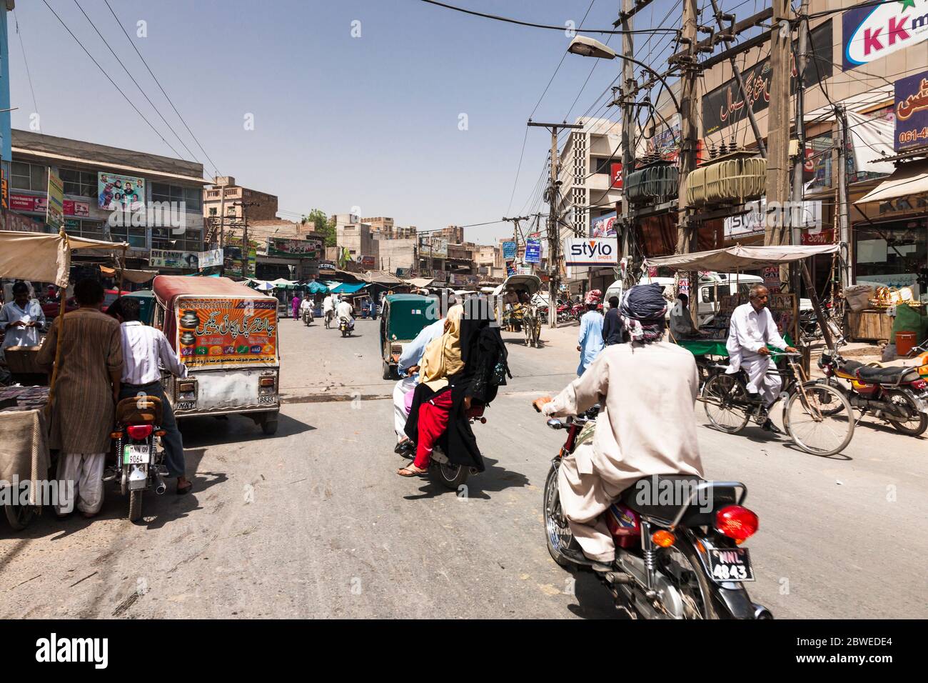 Down town and market street at city center of Multan, Multan, Punjab ...