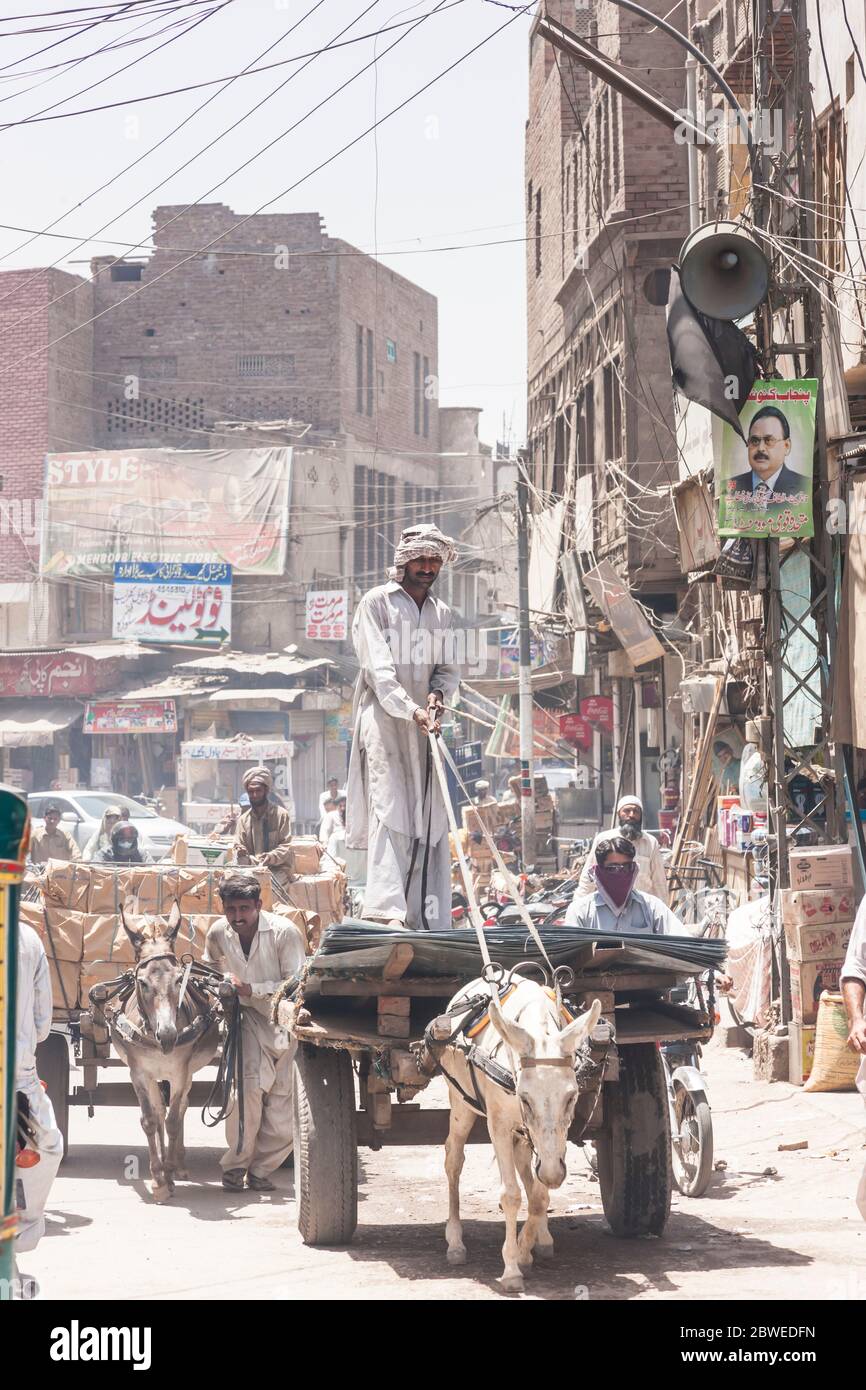 Down town and market street at city center of Multan, Multan, Punjab ...