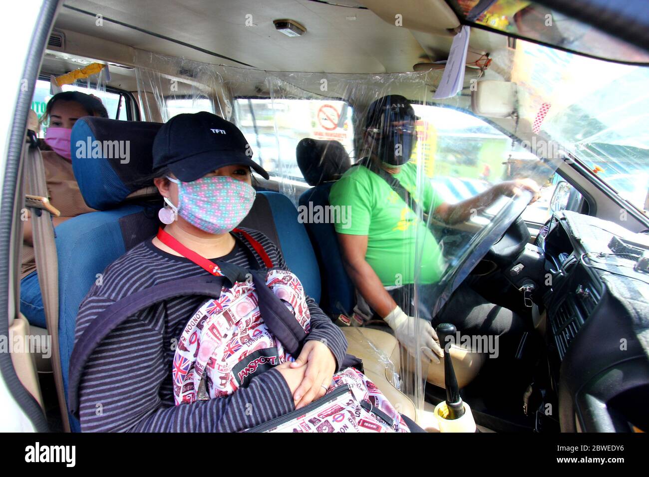 Philippines. 01st June, 2020. Passengers took a UV Express as public ...