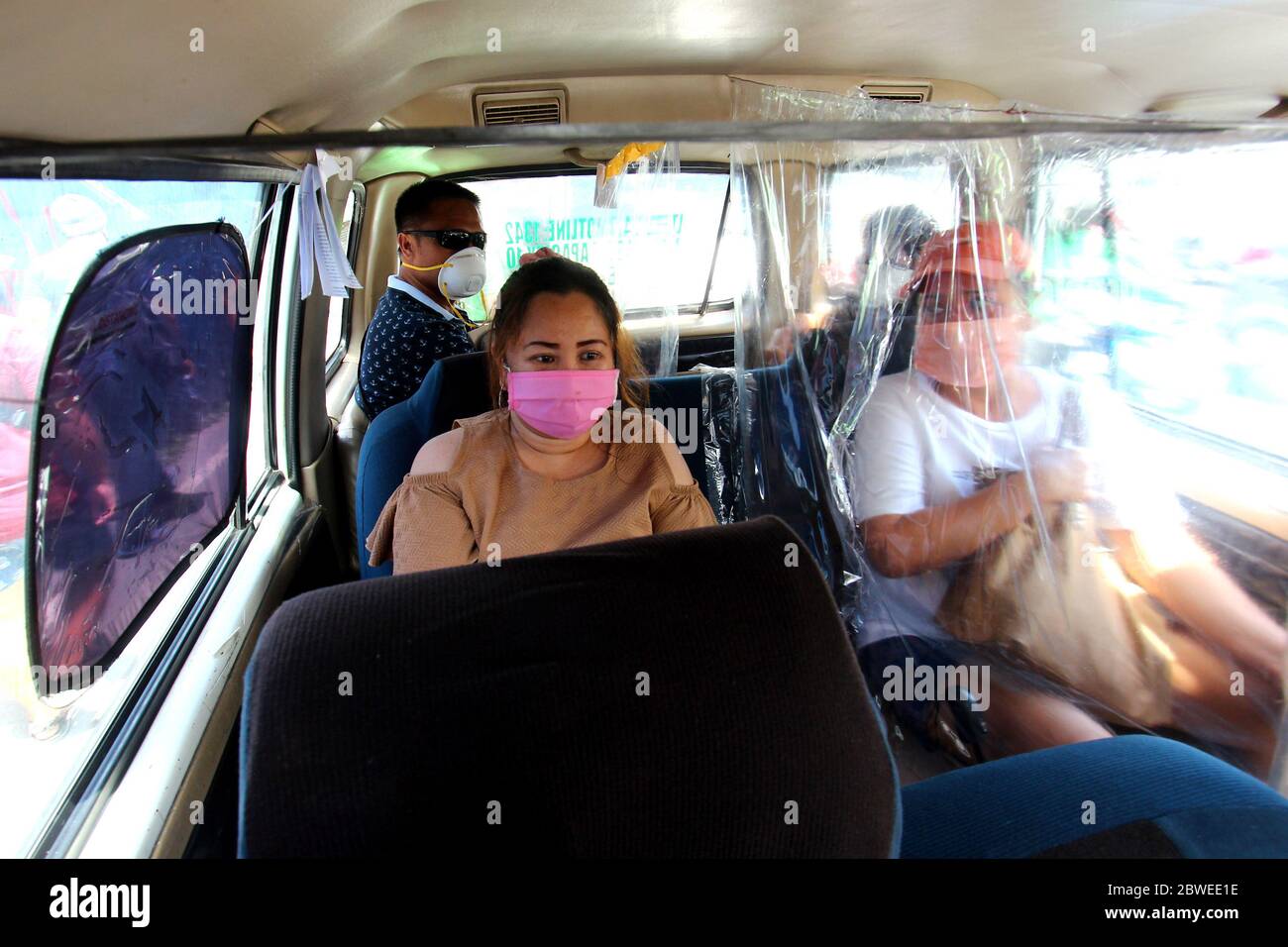 Philippines. 01st June, 2020. Passengers took a UV Express as public ...