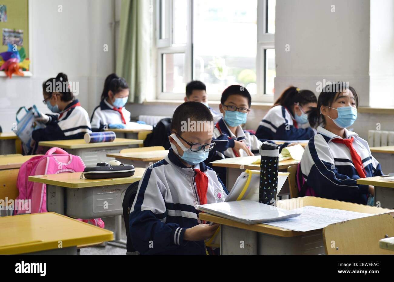 Changchun, China's Jilin Province. 1st June, 2020. Students prepare to ...