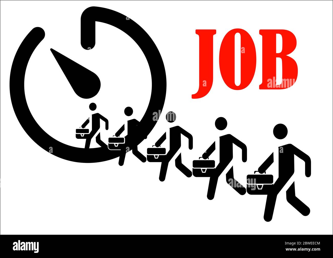 People with a briefcase in hand rush to work Stock Vector Image & Art ...