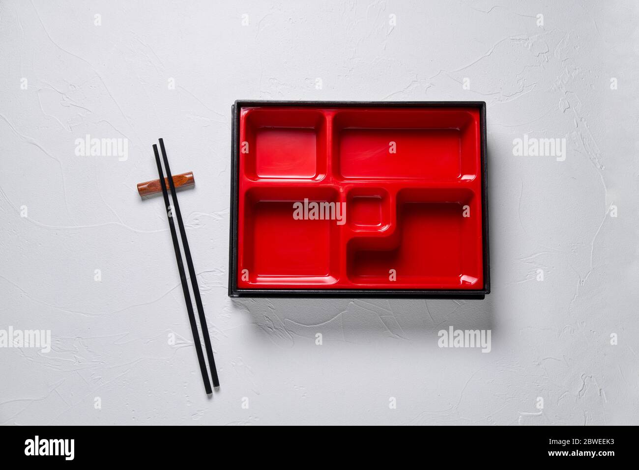Empty asian bento food box Stock Photo - Alamy