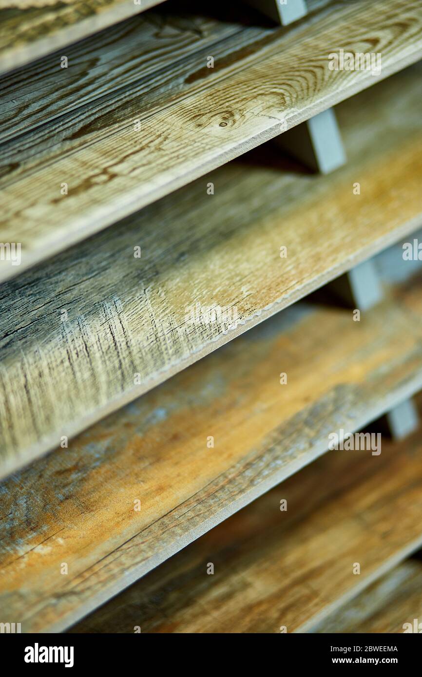 Various decorative tiles samples. Colorful samples of a stone tile in ...