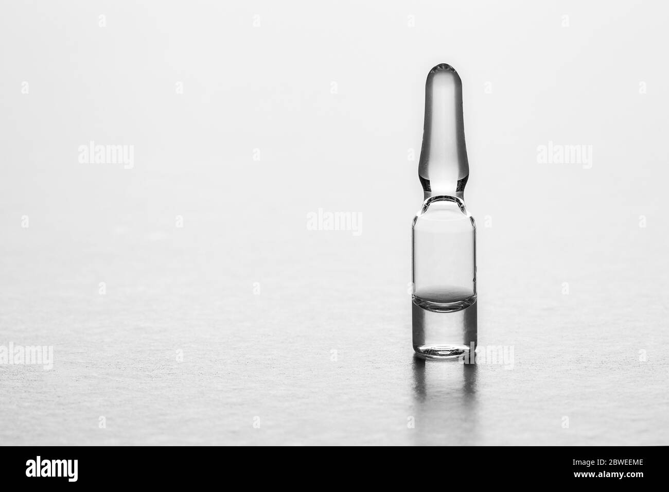 Single Medical glass ampules on white background with copy space Stock ...