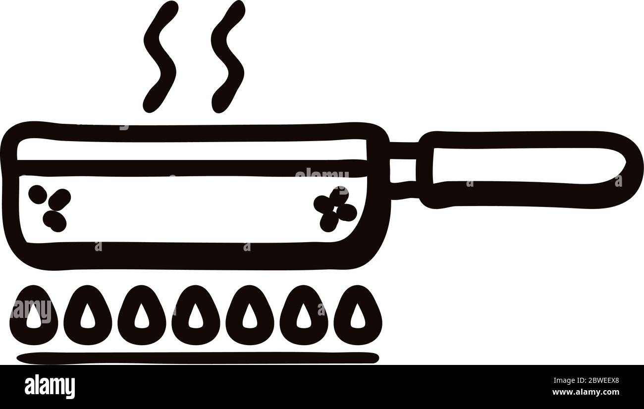 Traditional frying pan Stock Vector Images - Alamy