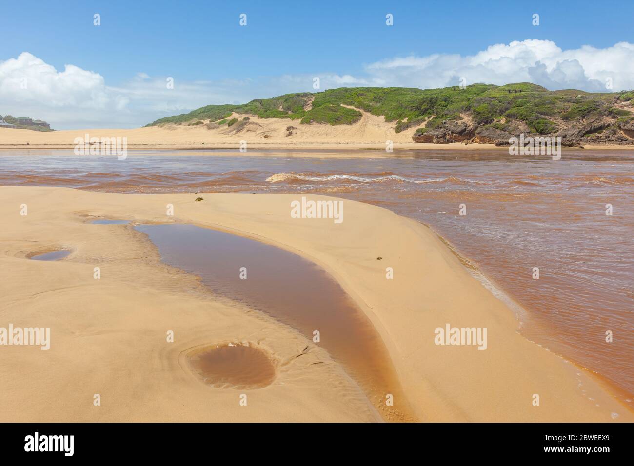 The Bushmans River in Eastern Cape, South Africa, photographed near its ...