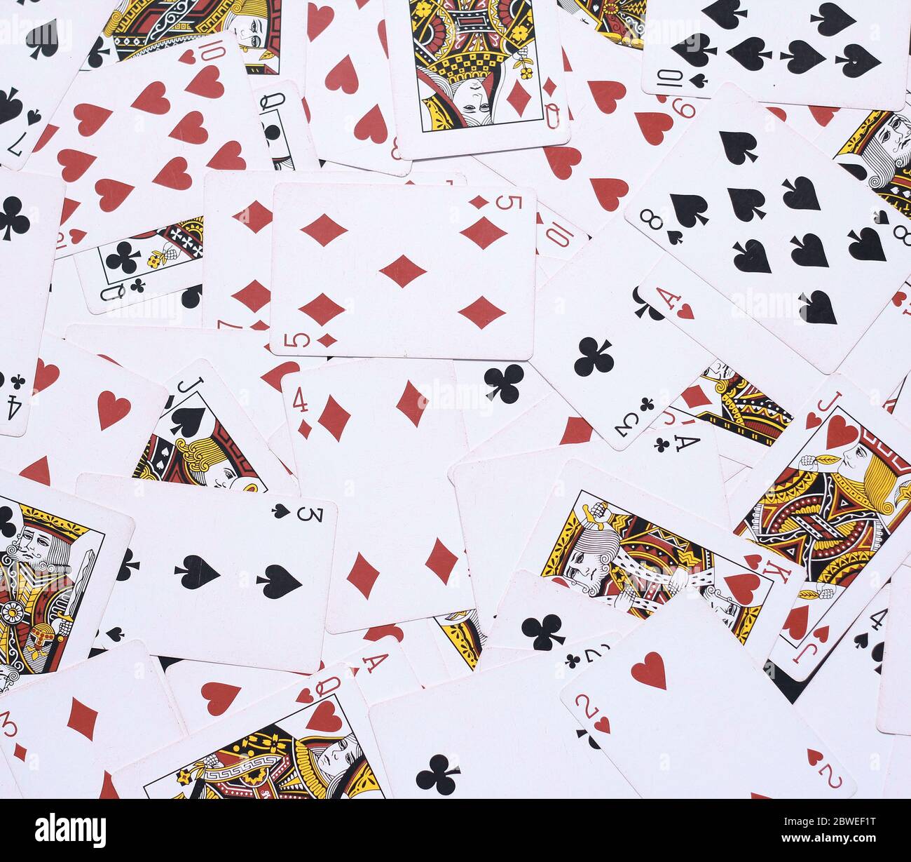 Playing Cards Background - So many playing cards on the floor Stock ...