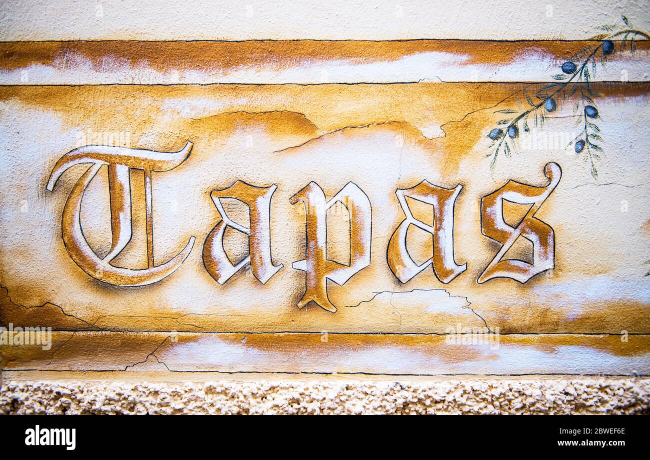 Tapas bar sign hi-res stock photography and images - Alamy
