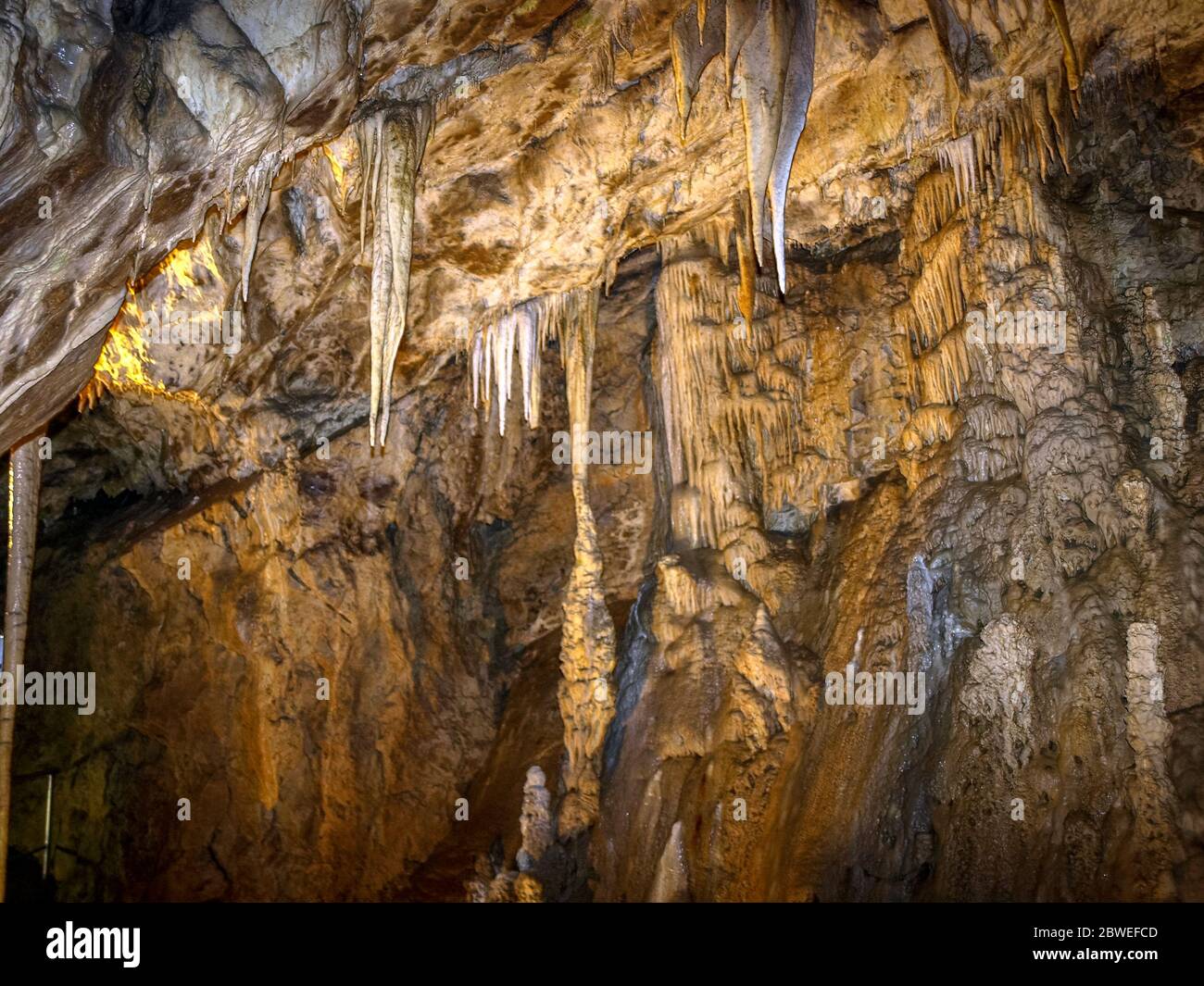 picture with colorful stalactites in the cave Stock Photo - Alamy