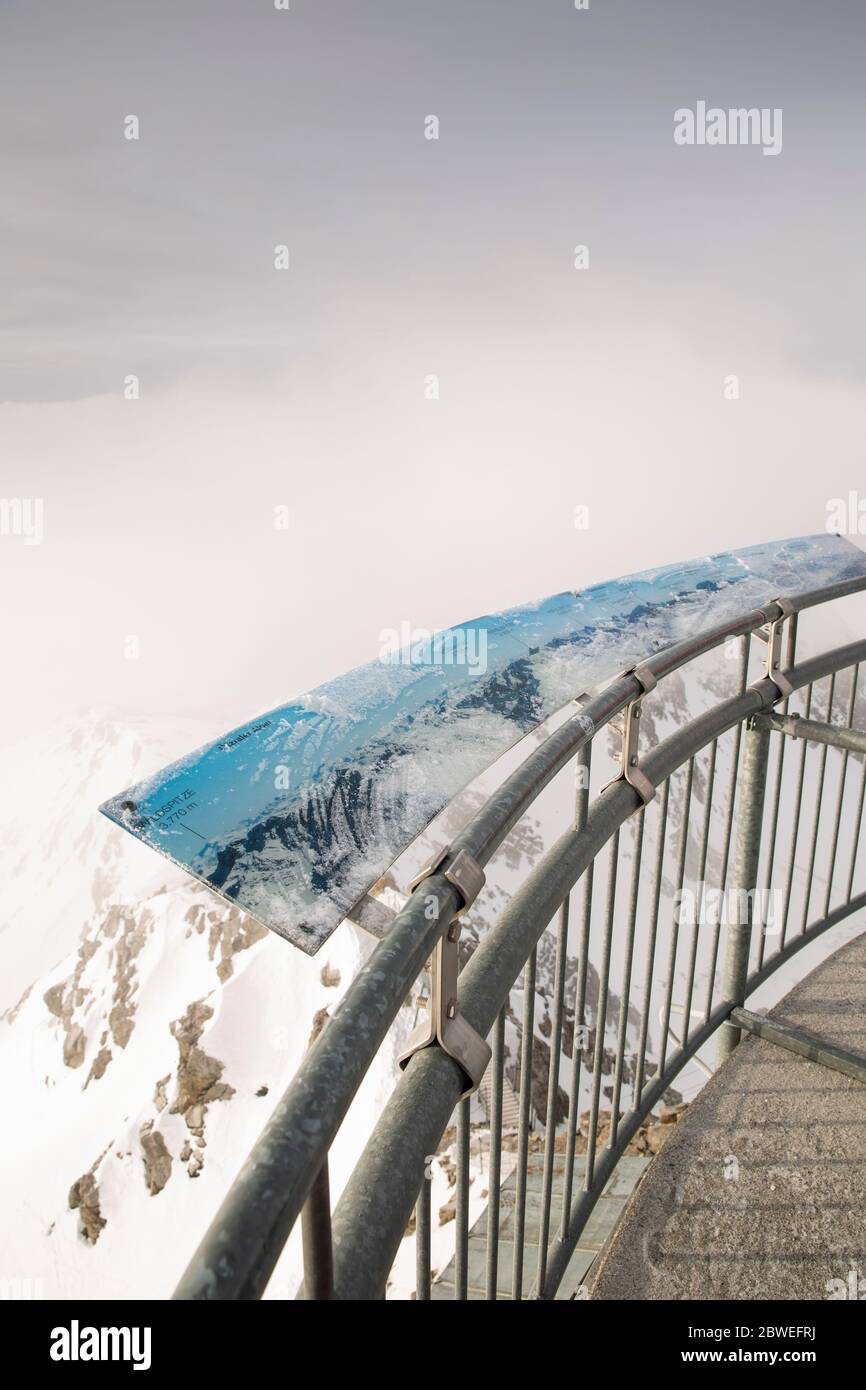 viewpoint called Valluga in 3000 meter altitude above sea level in the ...