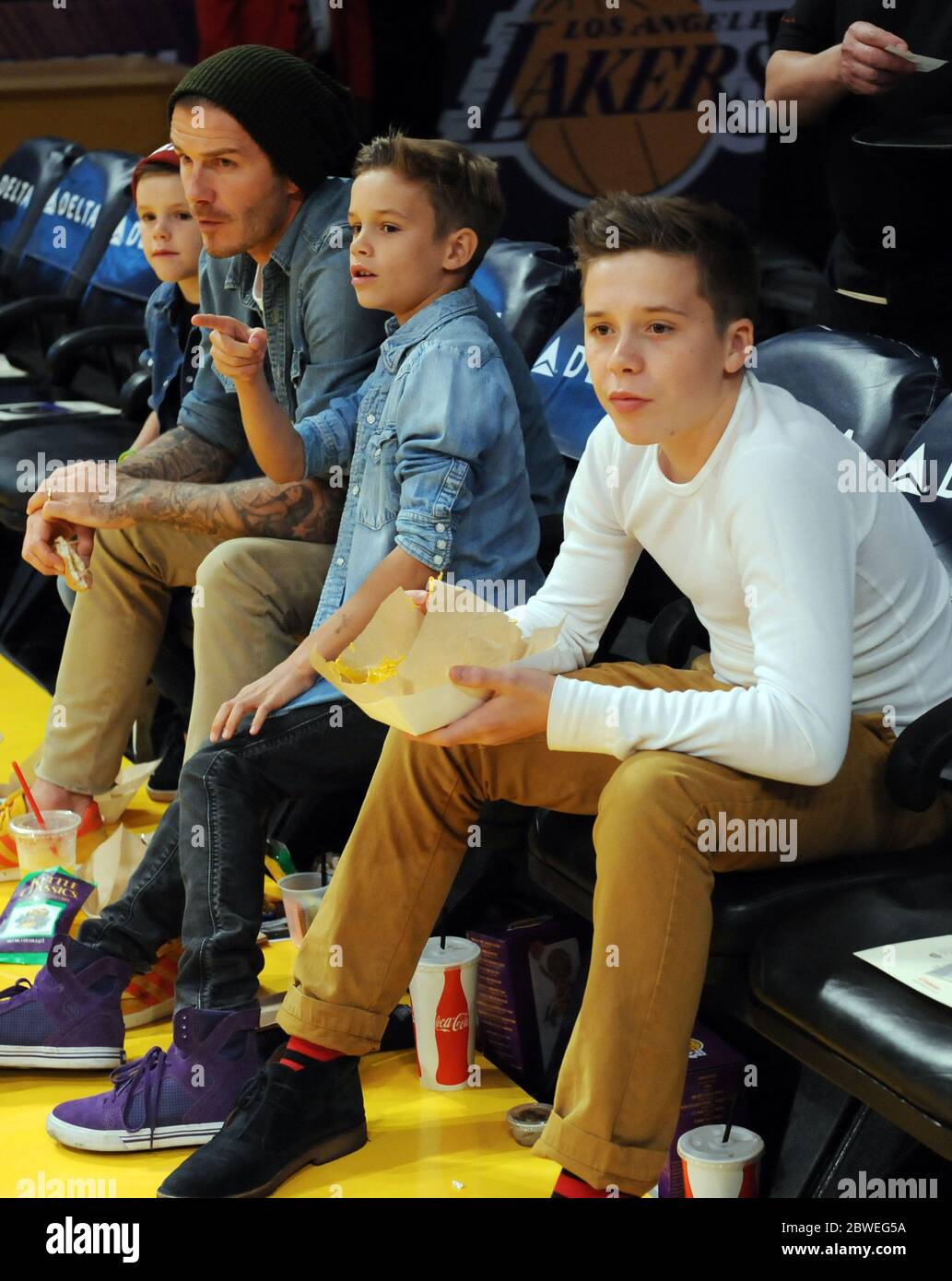 David beckham and his cruz hi-res stock photography and images - Alamy