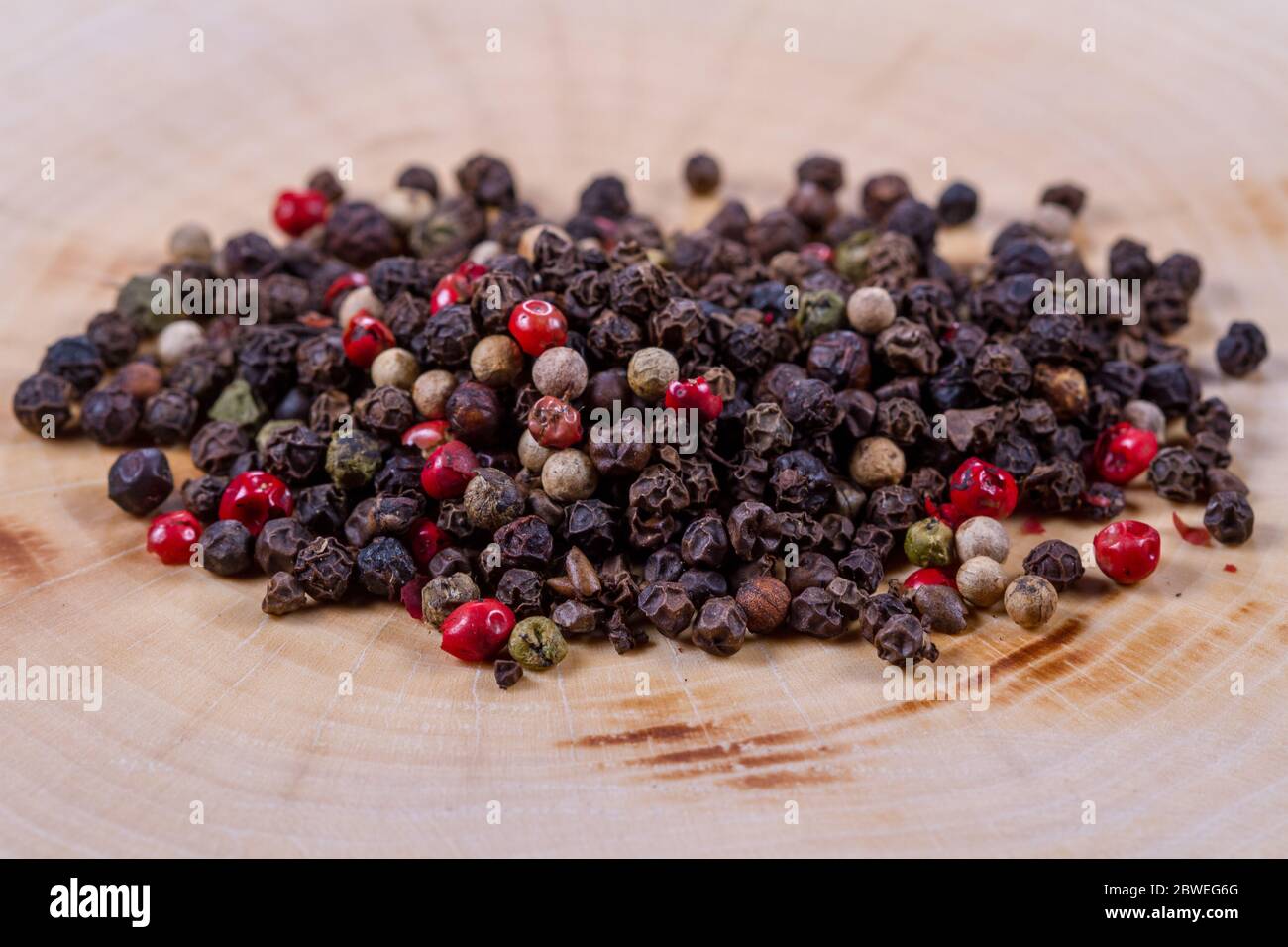 Pepper mix peas closeup on the table. Spice. Healthly food Stock Photo ...