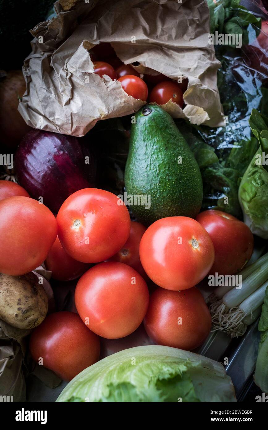 Organic fruit and vegetables Stock Photo - Alamy