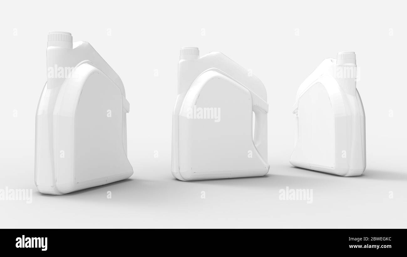 3D rendering of a plastic bottle canister industry industrail package ...