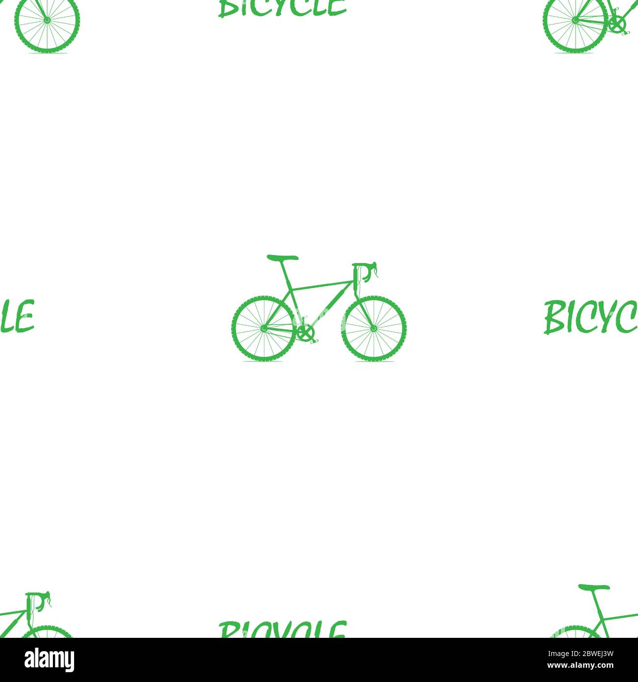 bicycle green color graphic design, vector illustration isolated white ...