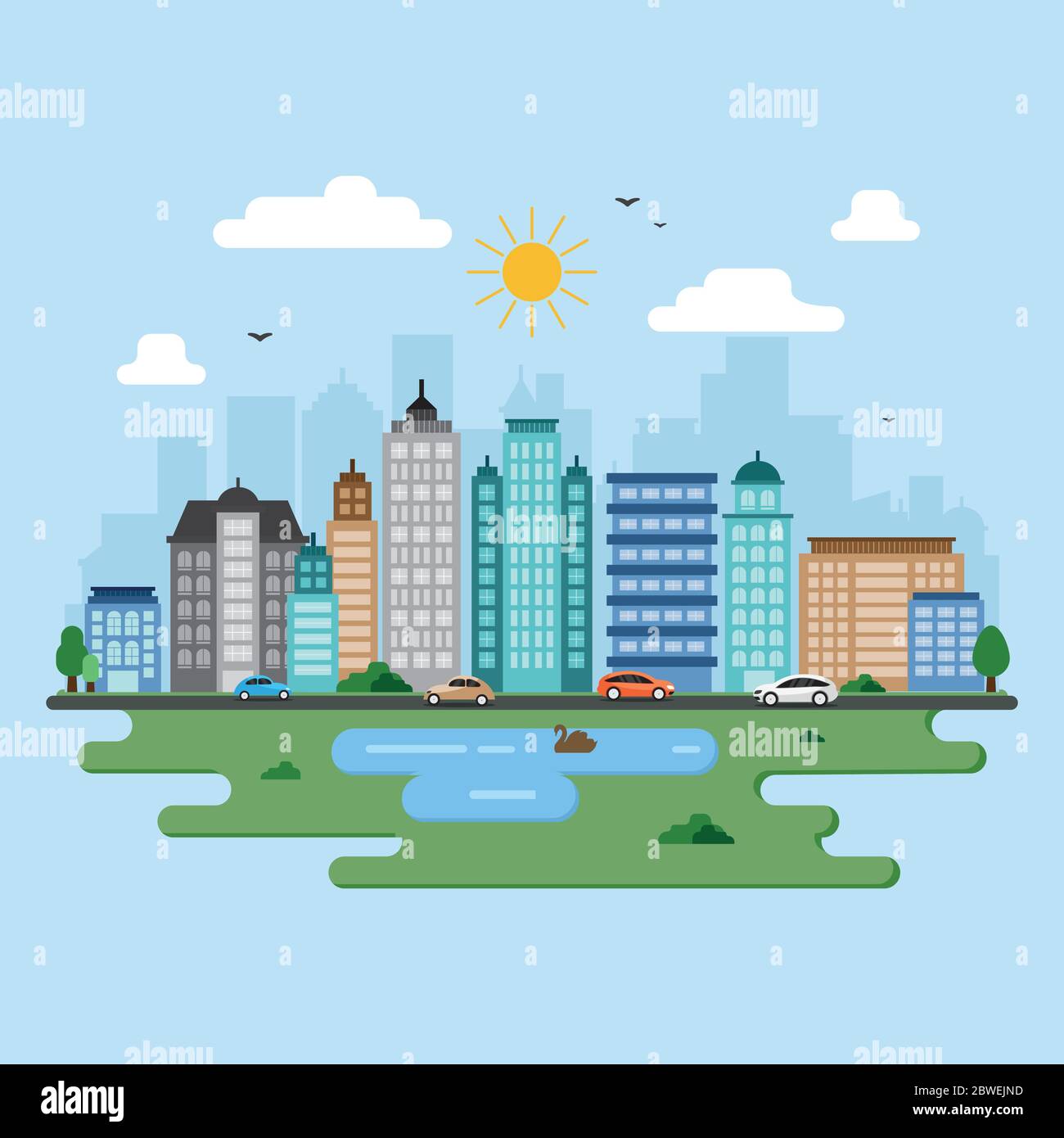 Cityscape travel horizontal architecture Stock Vector Images - Alamy