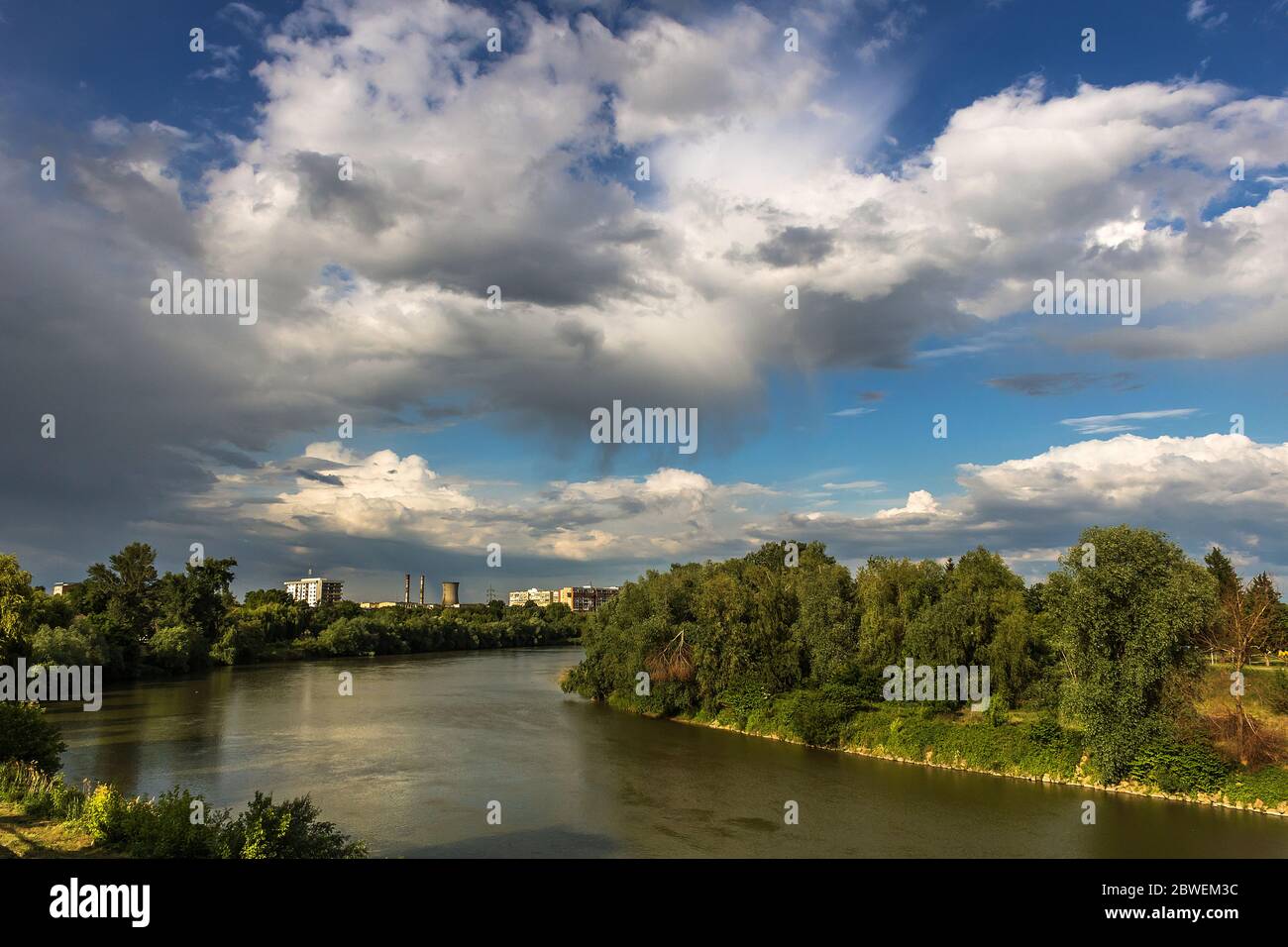 Spring on the river in sunlight Stock Photo - Alamy