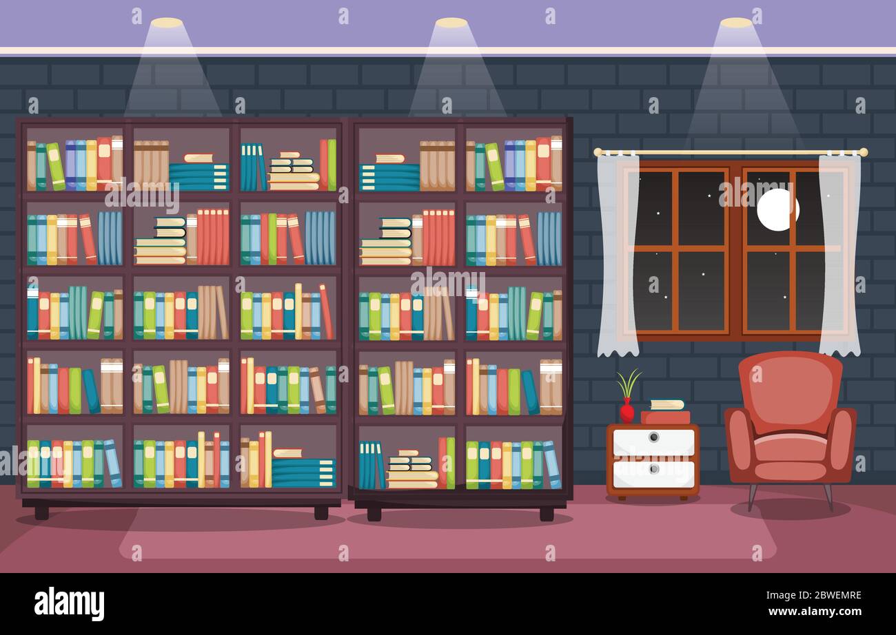 Private school library vintage Stock Vector Images - Alamy