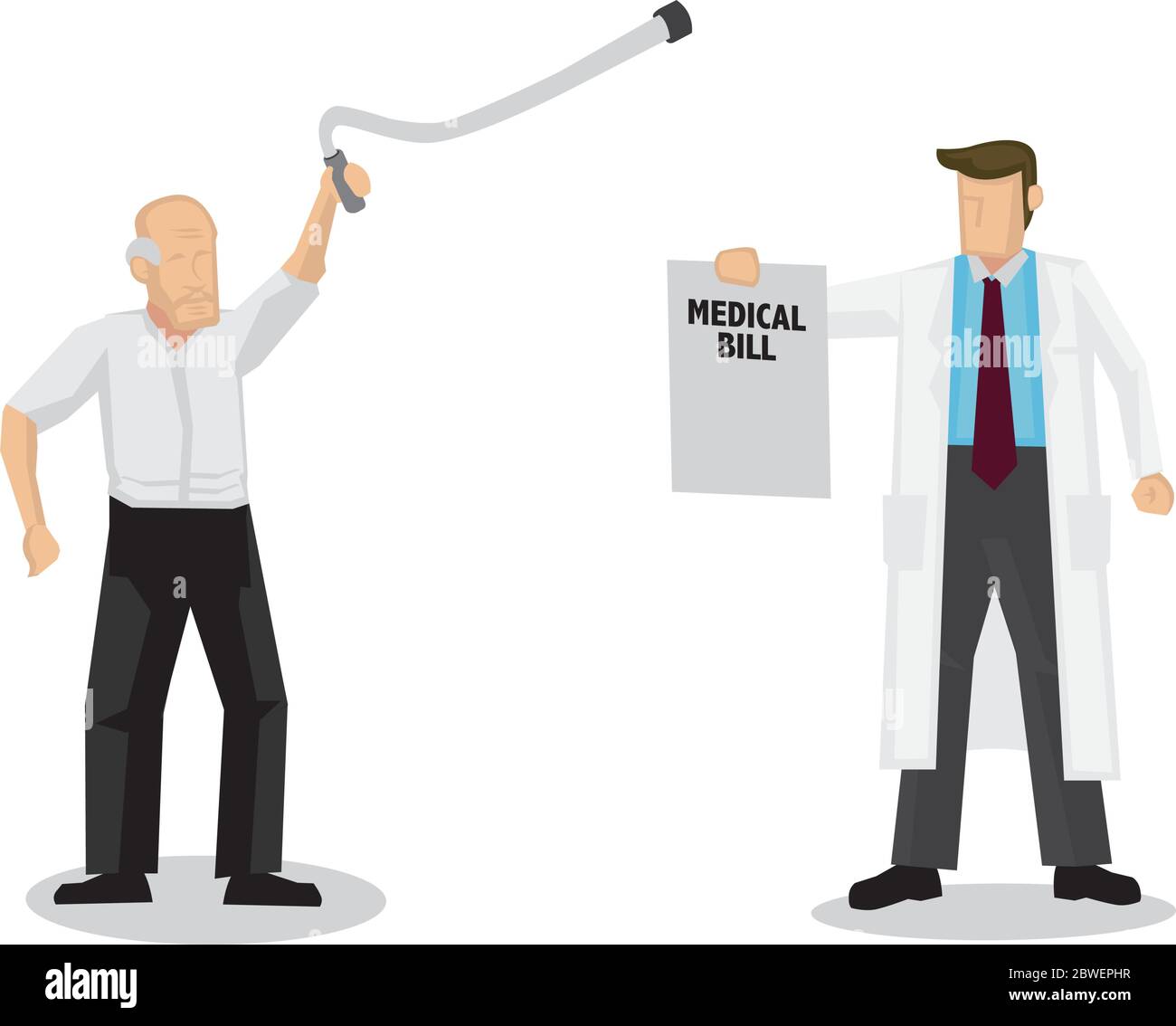 Patient doctor argue Cut Out Stock Images & Pictures - Alamy