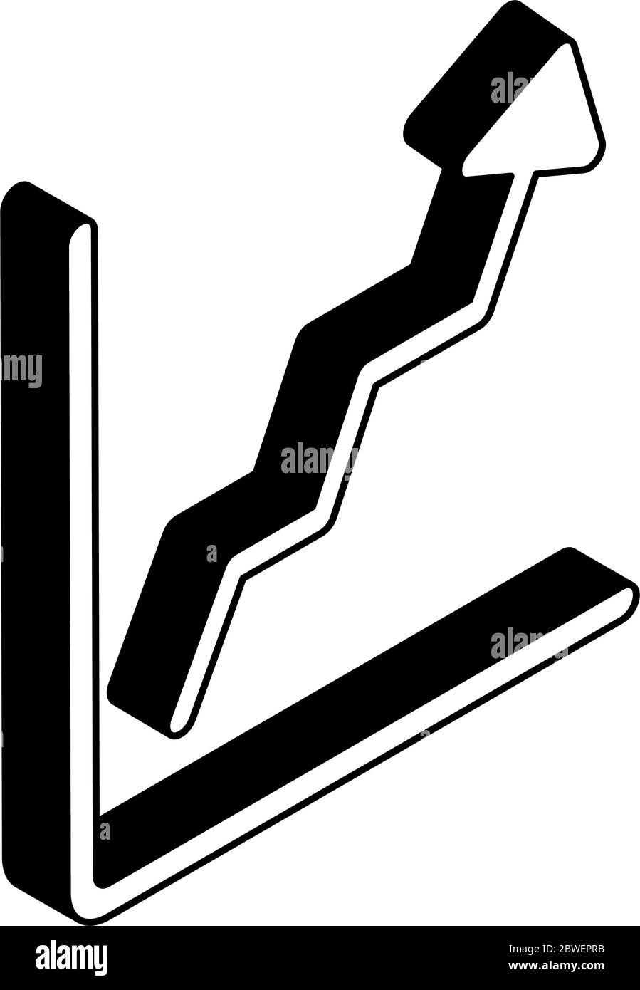 Increase arrow isometric line style icon vector design Stock Vector ...