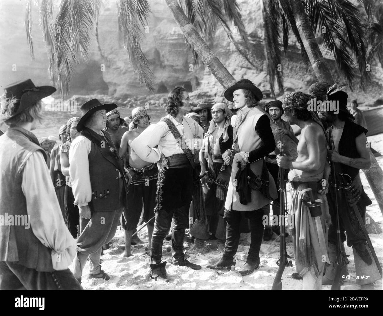 BASIL RATHBONE and ERROL FLYNN with Pirates in CAPTAIN BLOOD 1935 ...