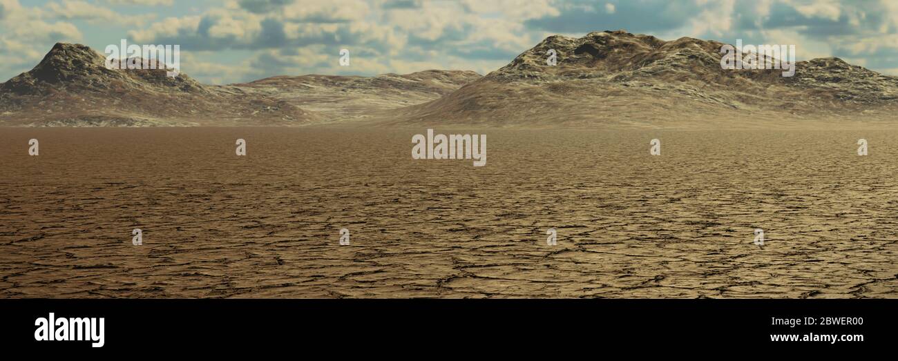 desert landscape, climate change crisis, global warming impact on ...