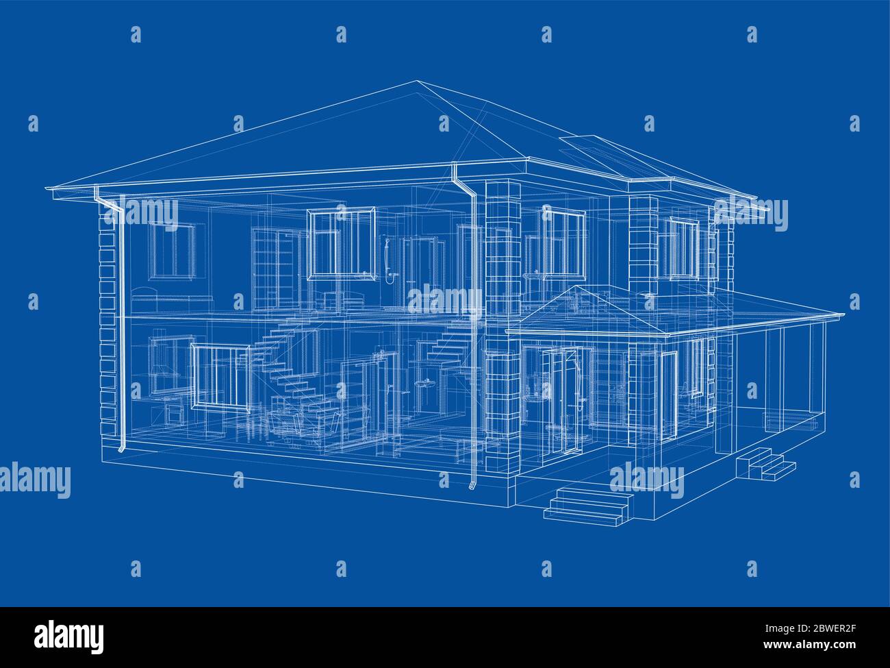 Interior new house view Stock Vector Images - Alamy