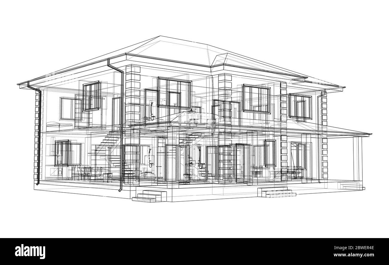 Abstract vector sketch of a house Stock Vector Image & Art - Alamy