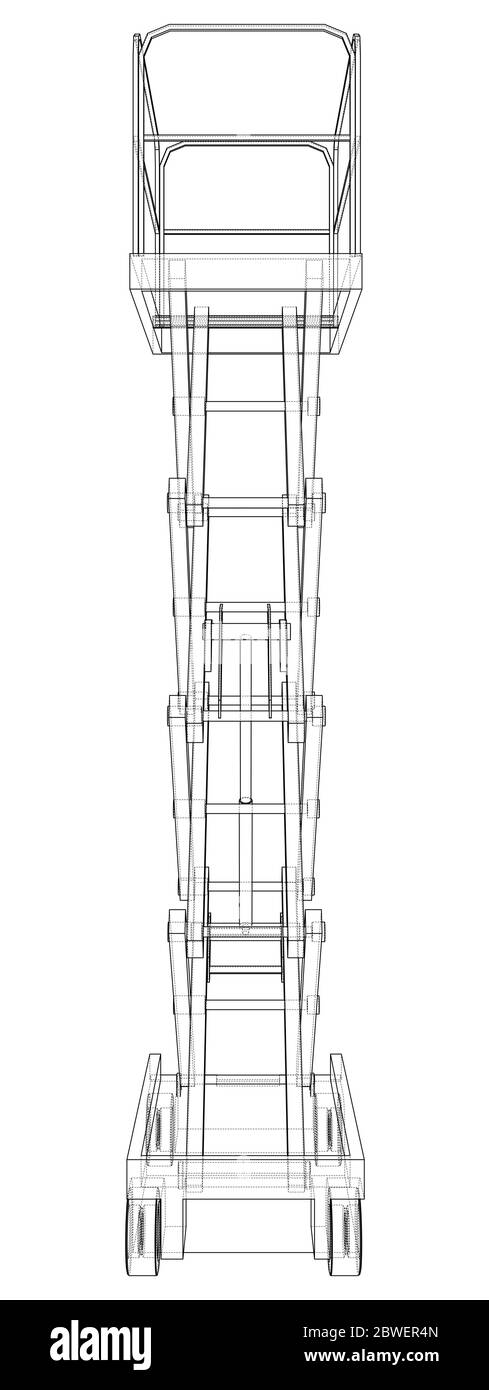 Scissor lift concept outline. Vector Stock Vector Image & Art - Alamy