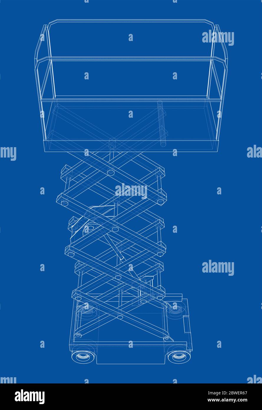Scissor lift concept outline. Vector Stock Vector Image & Art - Alamy