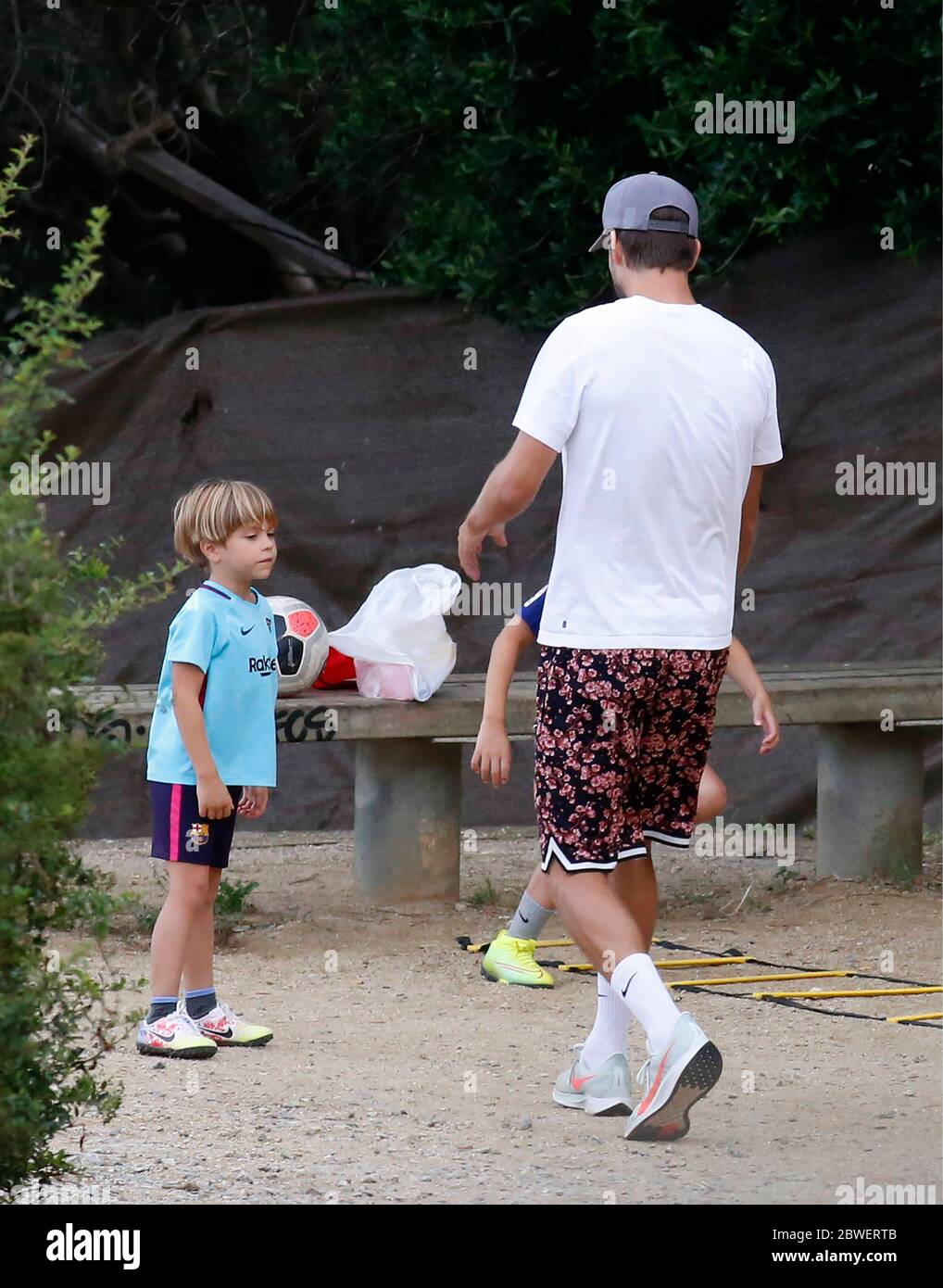 Gerard Pique, FC Barcelona player and husband of Shakira, is seen while ...