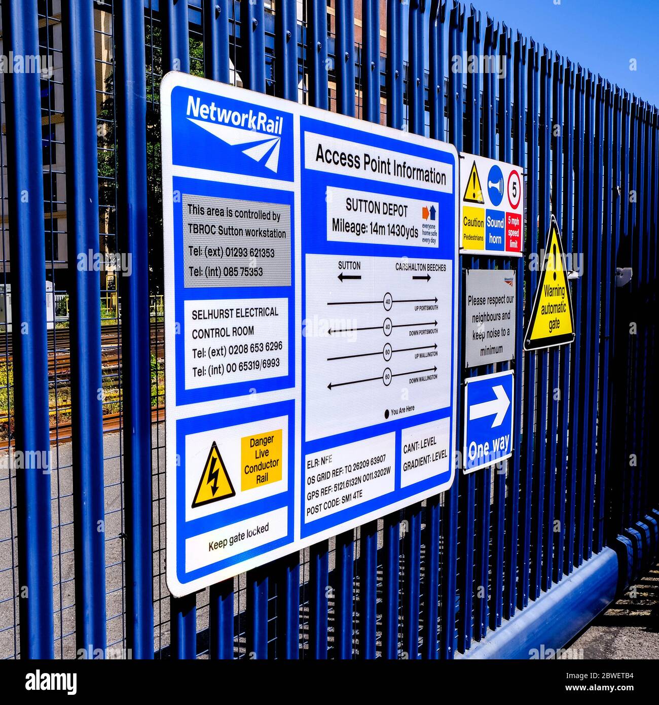 National Rail Health And Safety Warning Notices At Sutton Mail Line ...