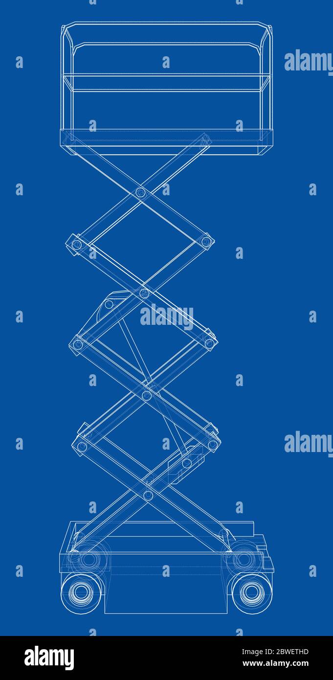 Scissor lift concept outline. Vector Stock Vector Image & Art - Alamy