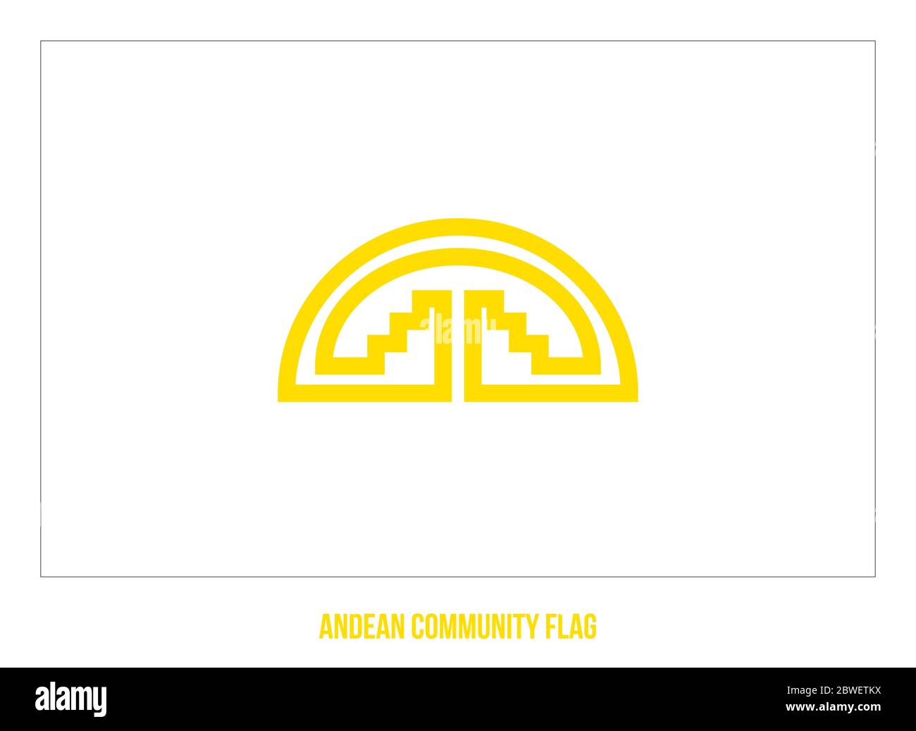 Andean Community (CAN) Flag Vector Illustration on White Background ...