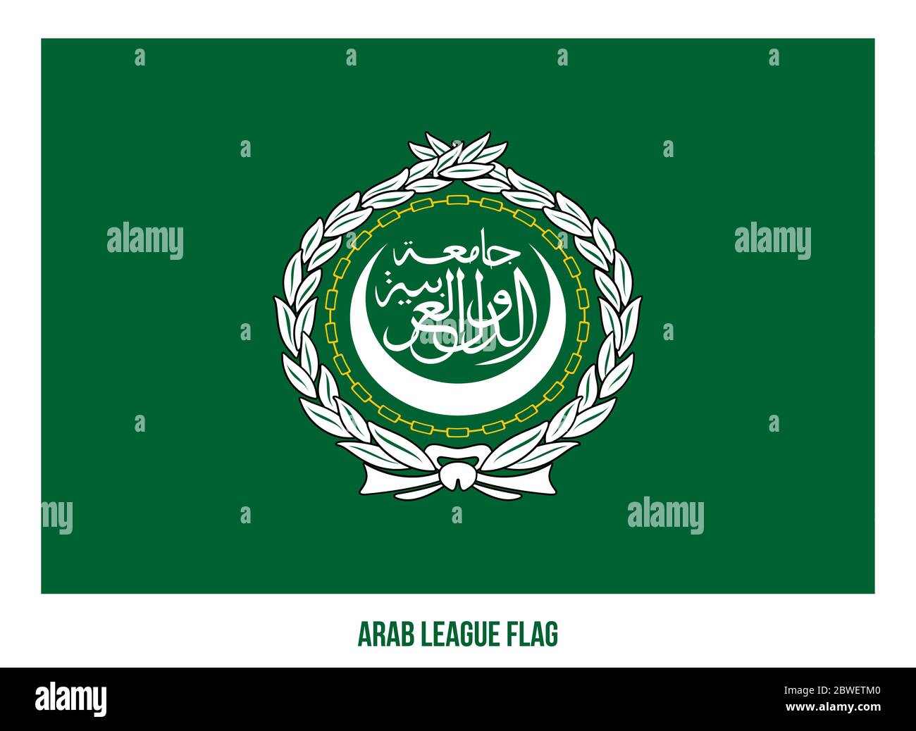 Arab League Flag Vector Illustration on White Background. Arab ...