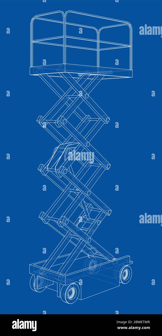 Scissor lift concept outline. Vector Stock Vector Image & Art - Alamy
