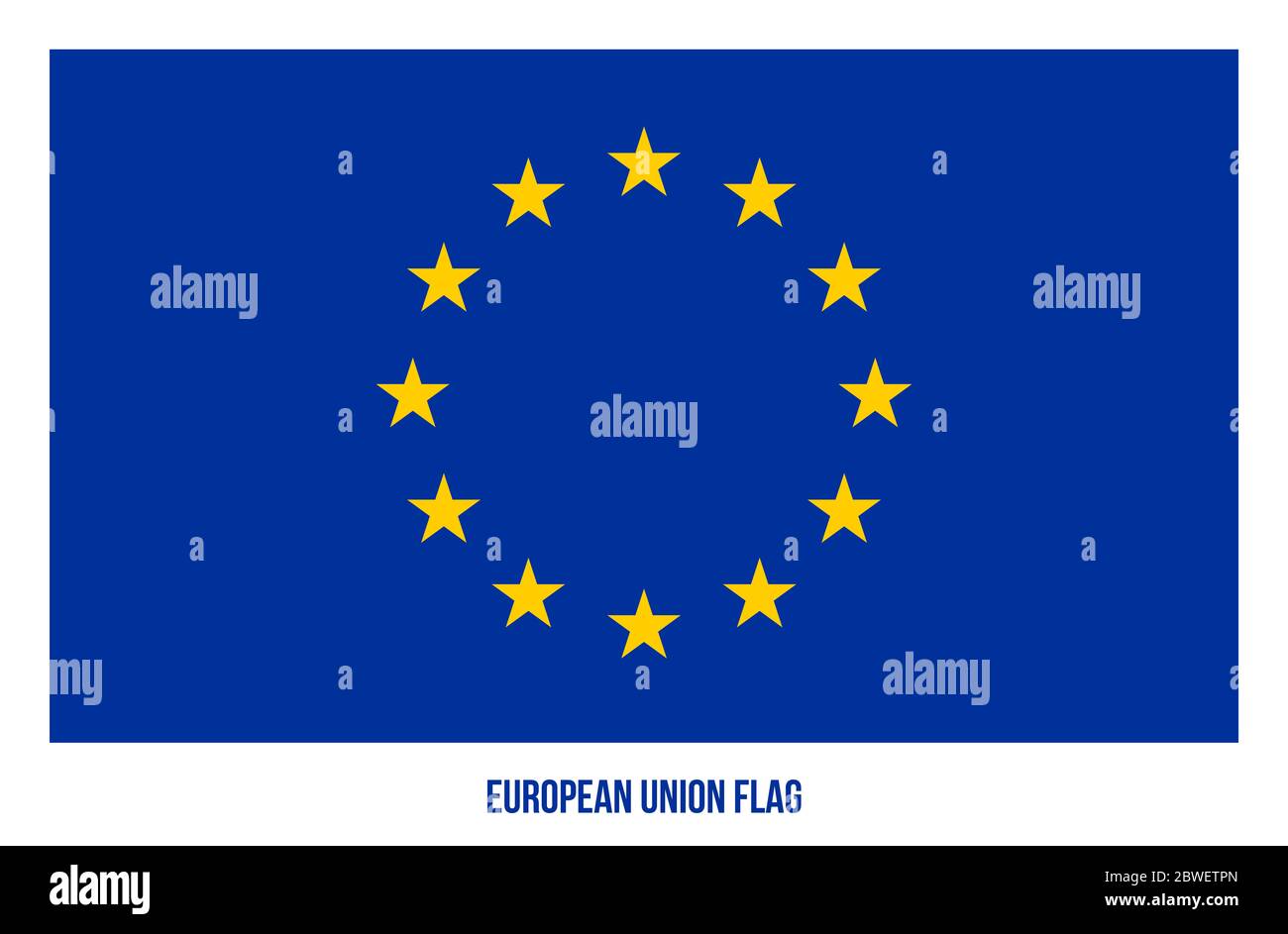 European Union (EU) Flag Vector Illustration on White Background Stock ...