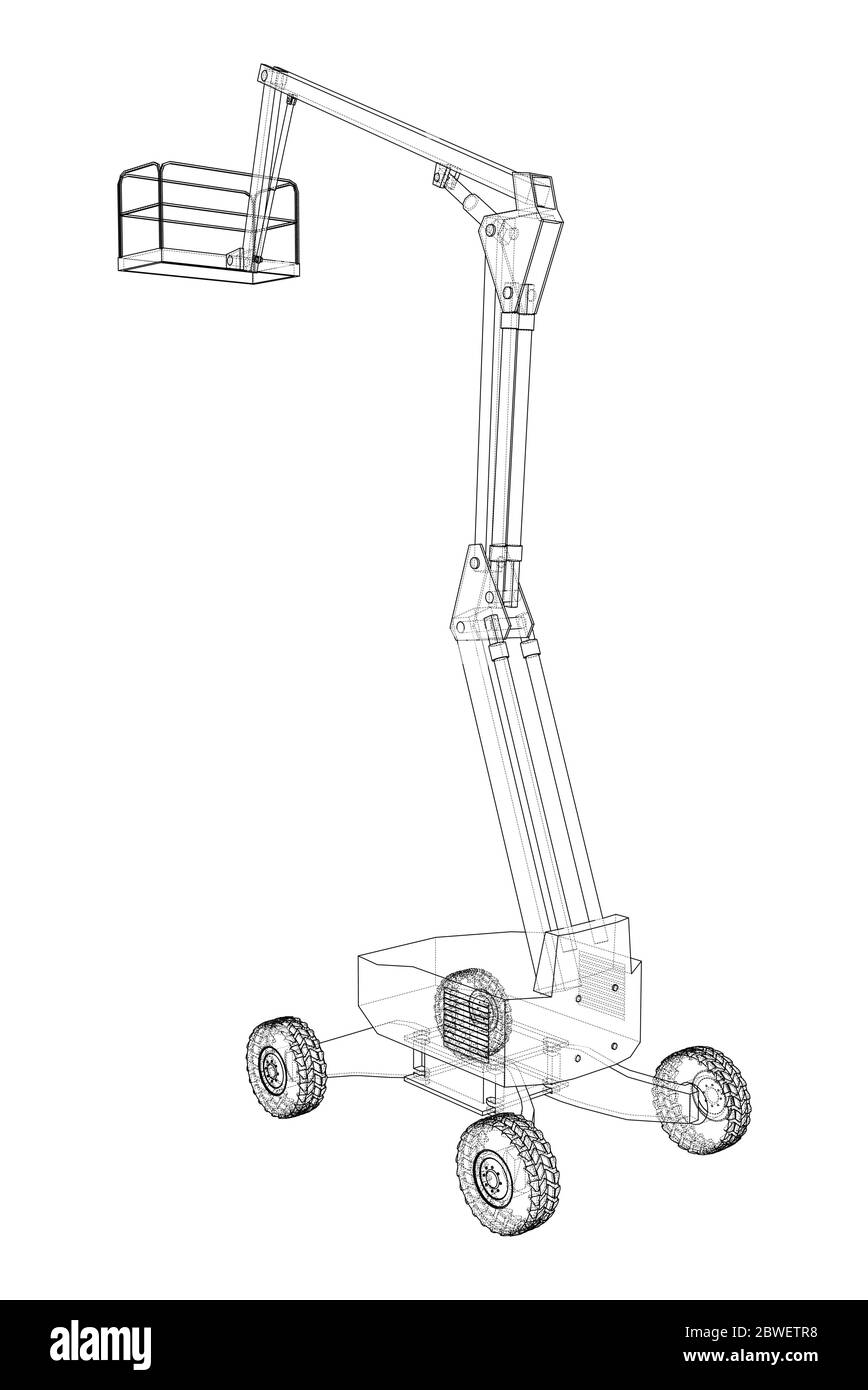 Articulated aerial platform Stock Vector Images - Alamy