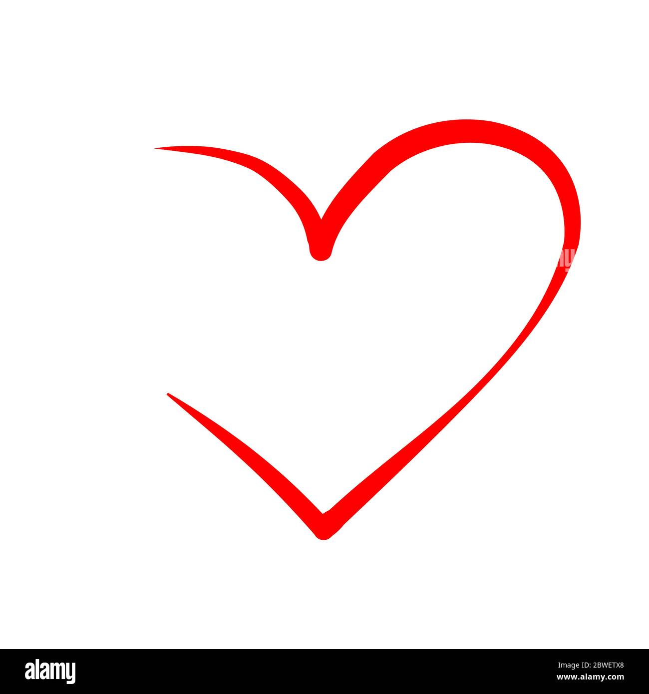 Vector heart shape isolated on a white background Stock Photo - Alamy
