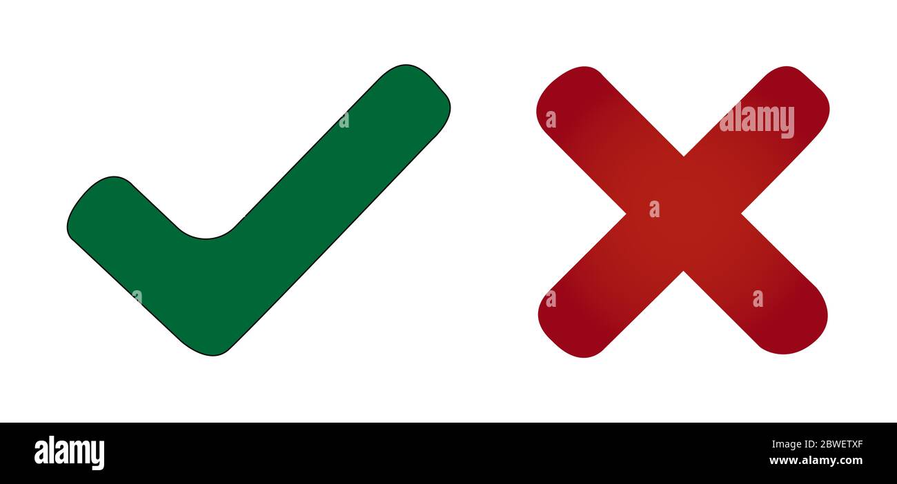 Modern Check Mark Icons Stock Photo - Alamy