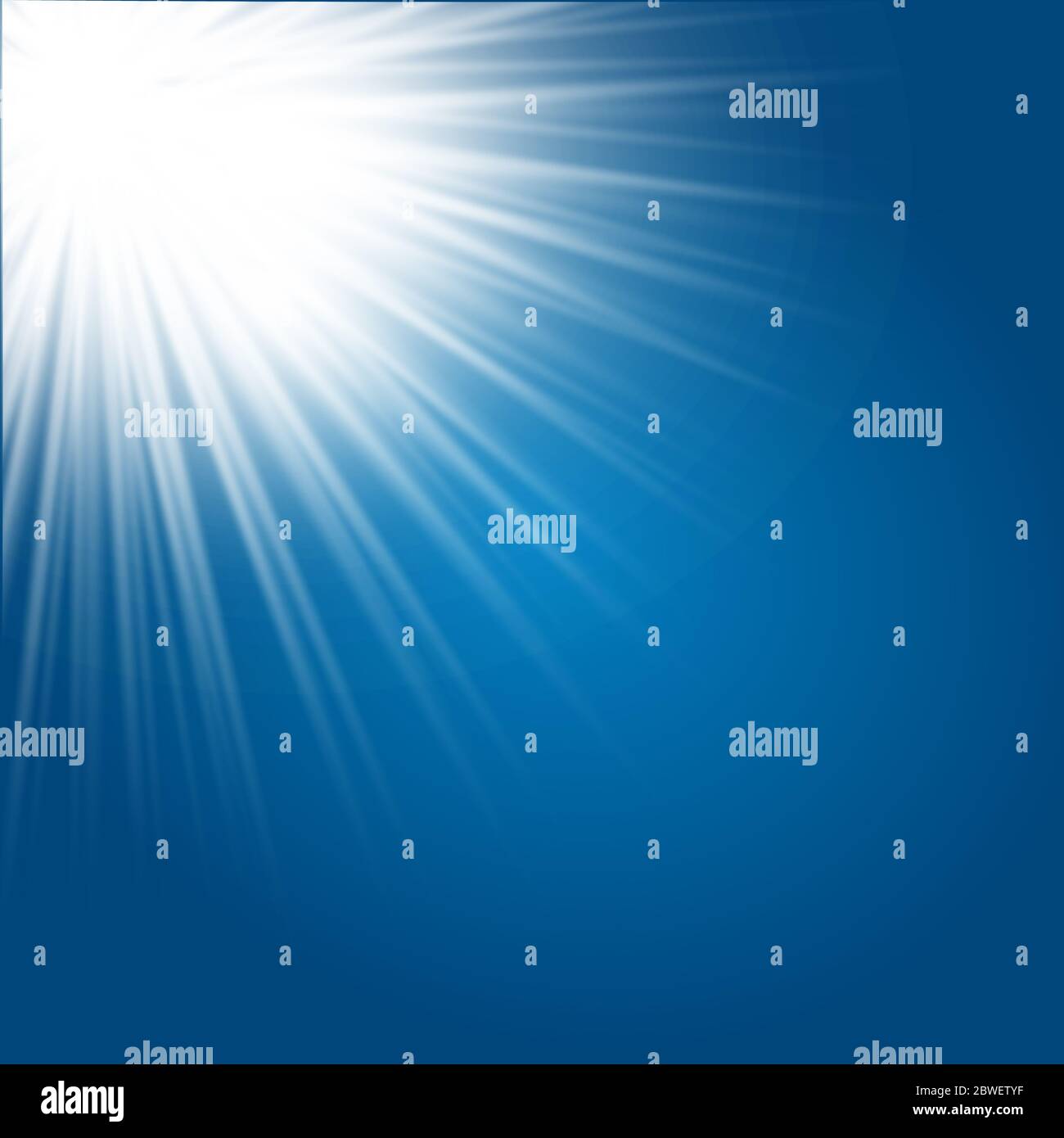 low light effect. Starburst with sparkles on blue background. Vector ...