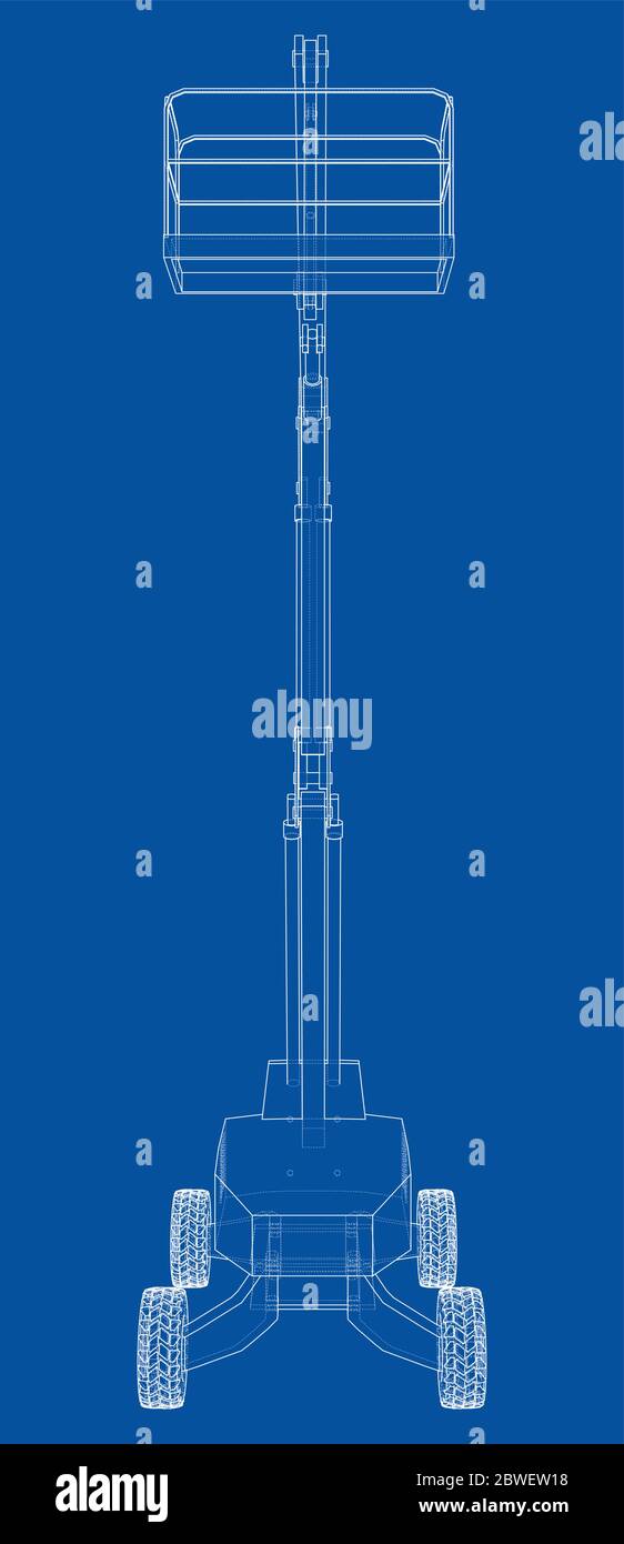 Aerial platform concept outline. Vector Stock Vector Image & Art - Alamy