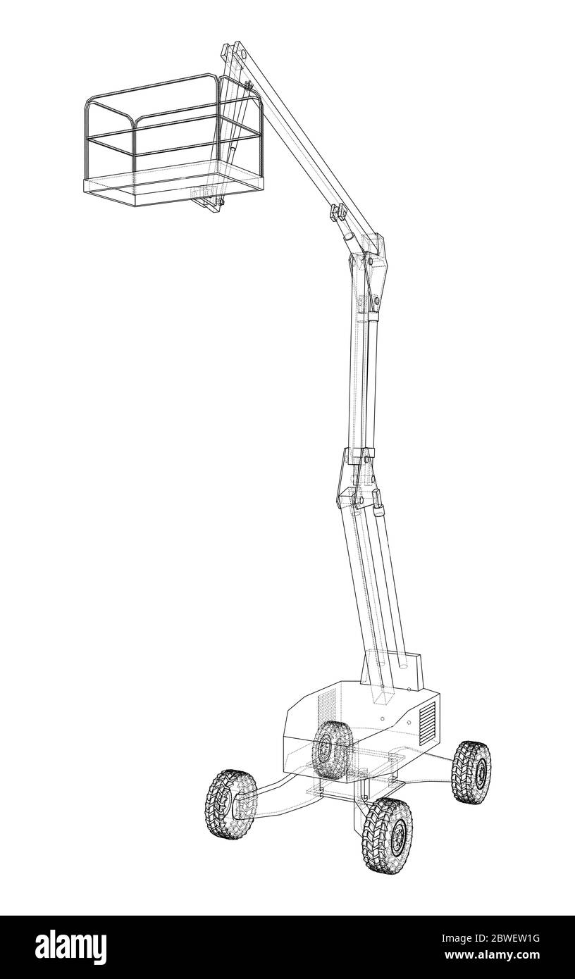Aerial platform concept outline. Vector Stock Vector Image & Art - Alamy