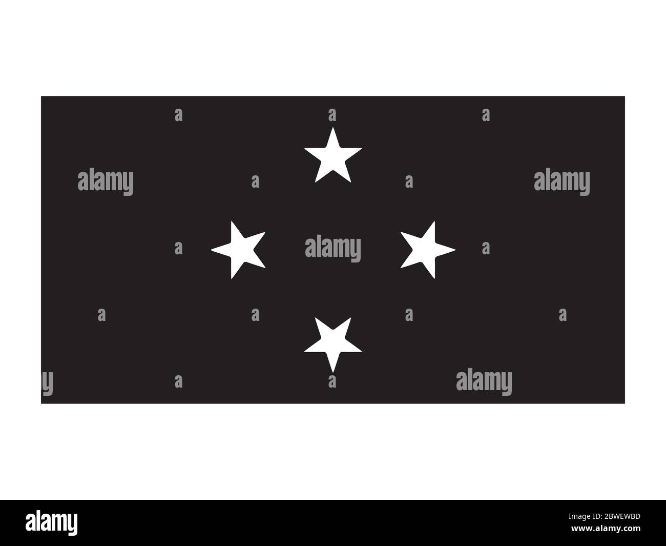 Micronesia Flag Black and White. Country National Emblem Banner ...